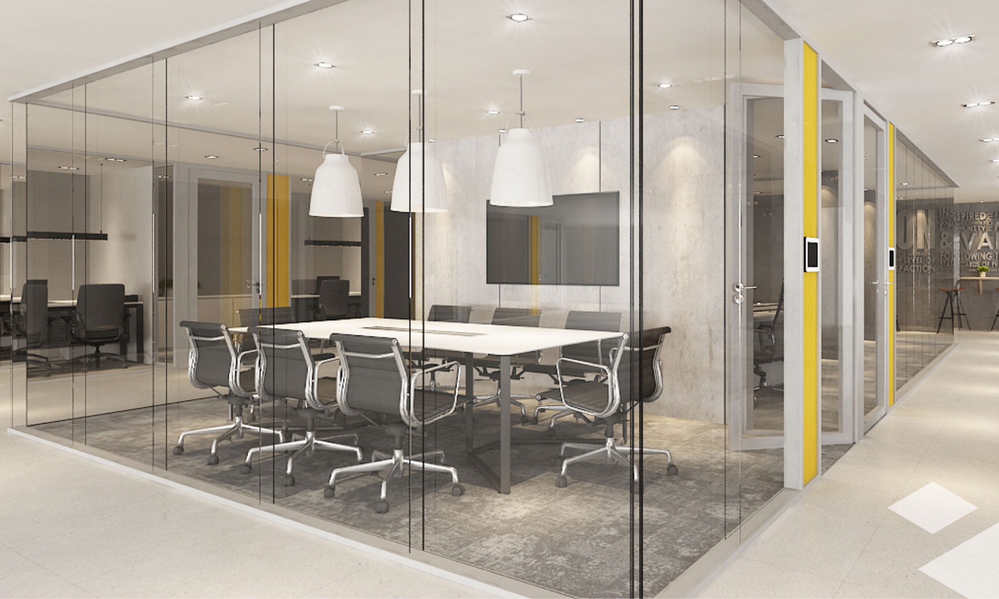 COMO - Double Glazed Acoustic Glass Partition System