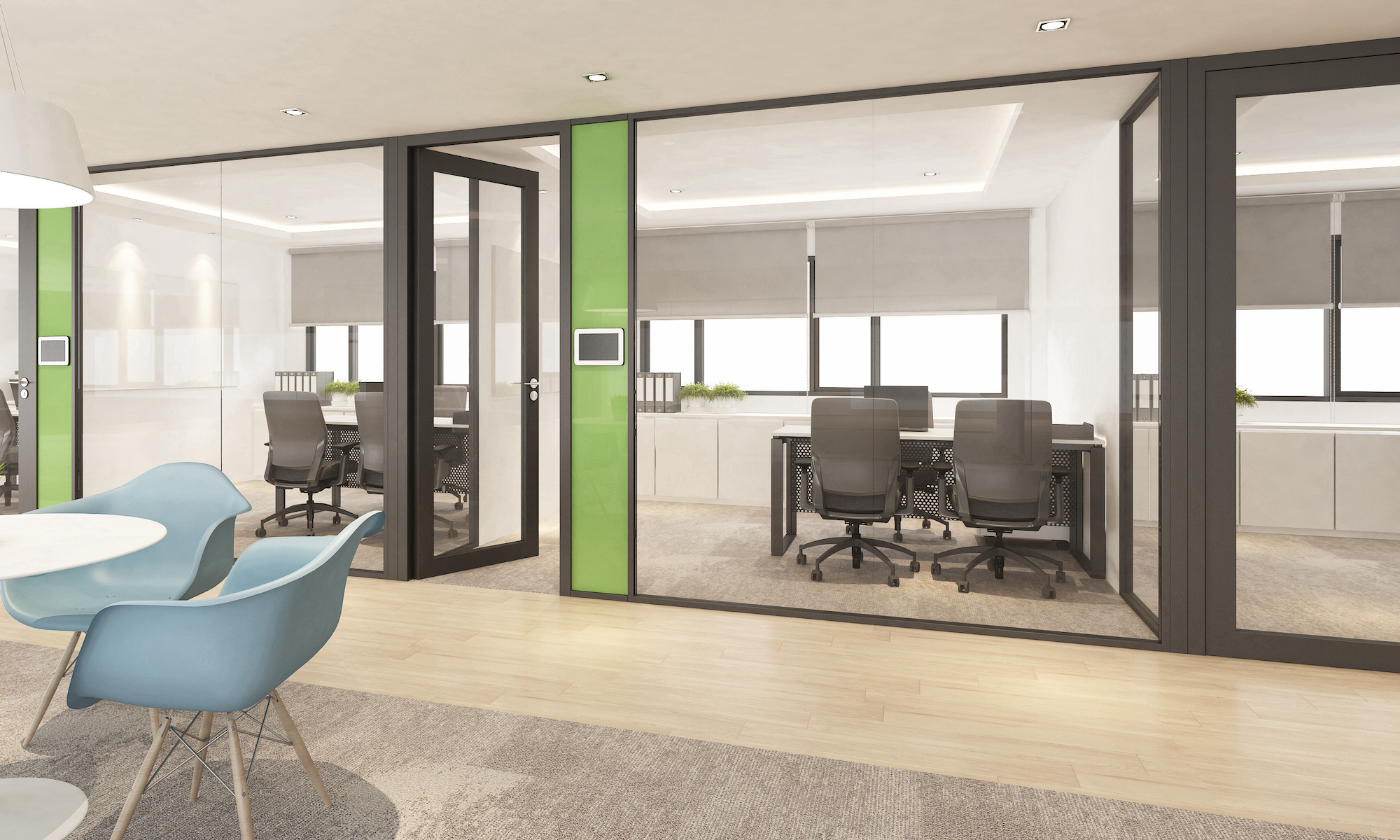 SOLO P30 - Single Glazed Acoustic Glass Partition System