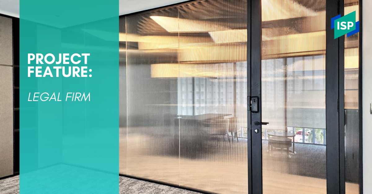 Stylish Reeded Glass Partition for Modern Workspaces